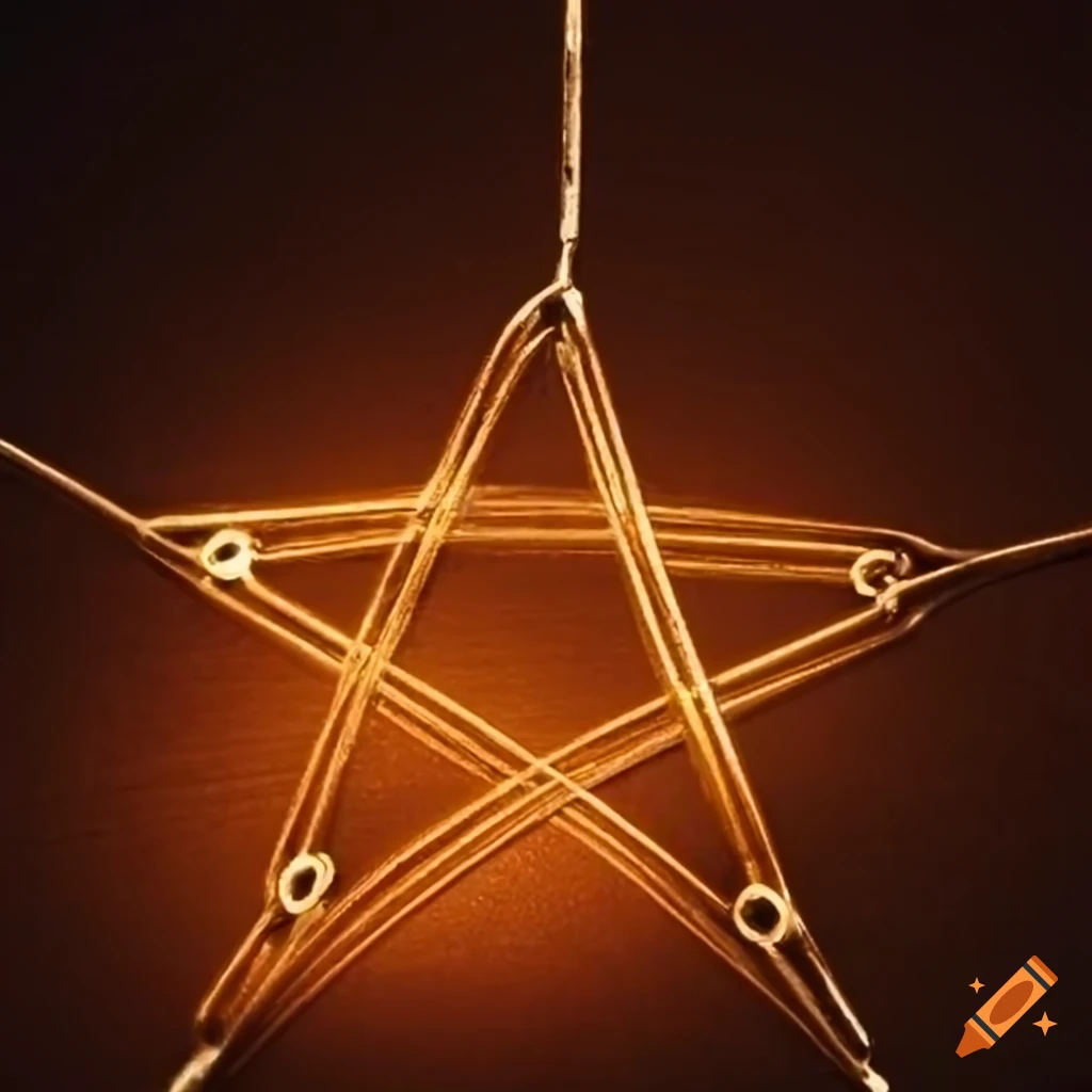 Paperclip transformed into a star shape on Craiyon