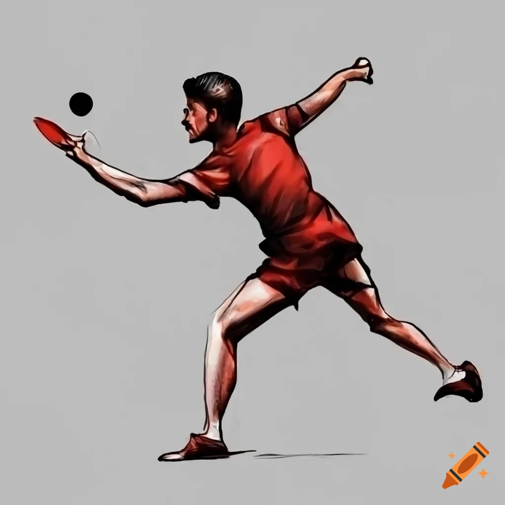 Table tennis sketch on Craiyon