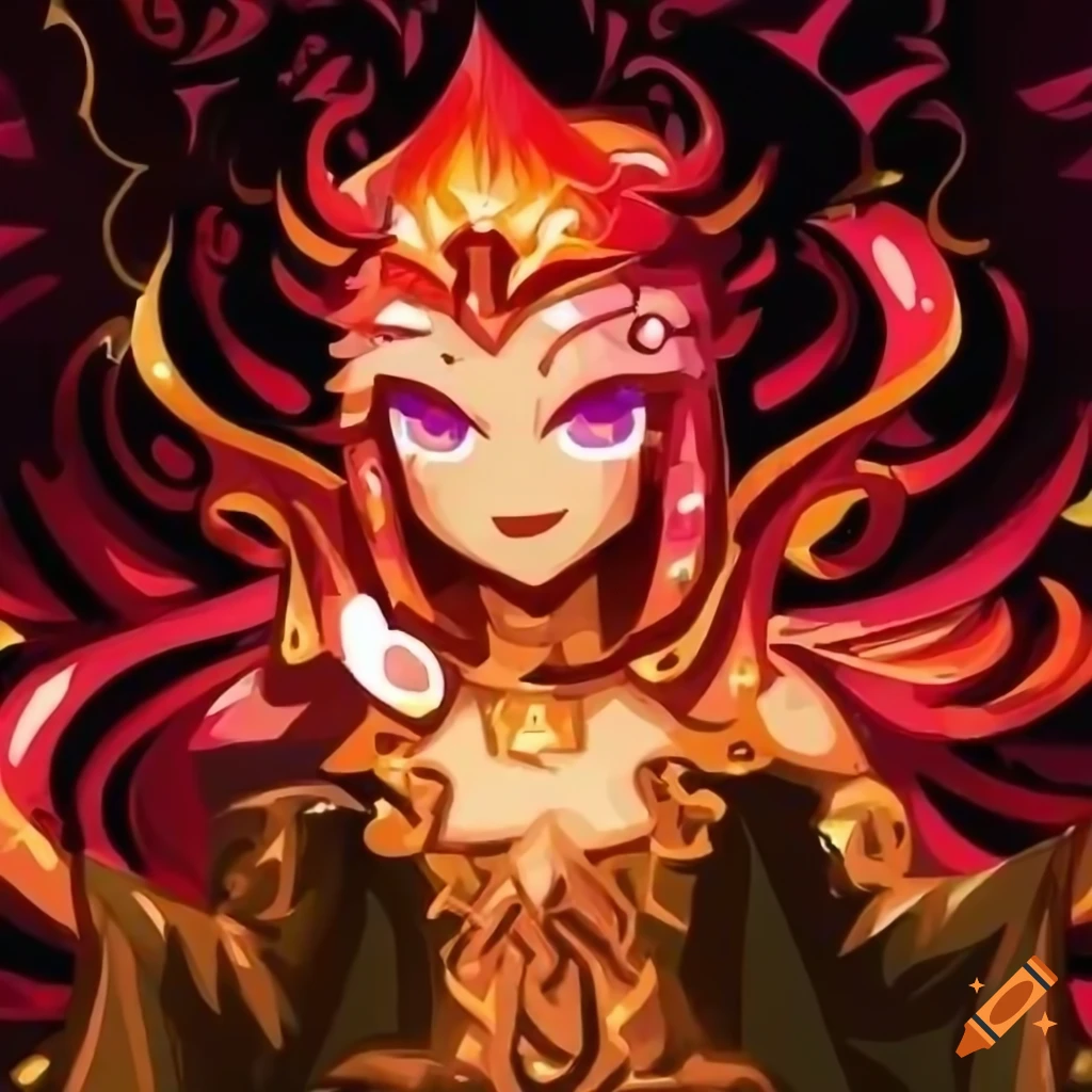 Chaos character from cookie run kingdom in a lively and vibrant ...