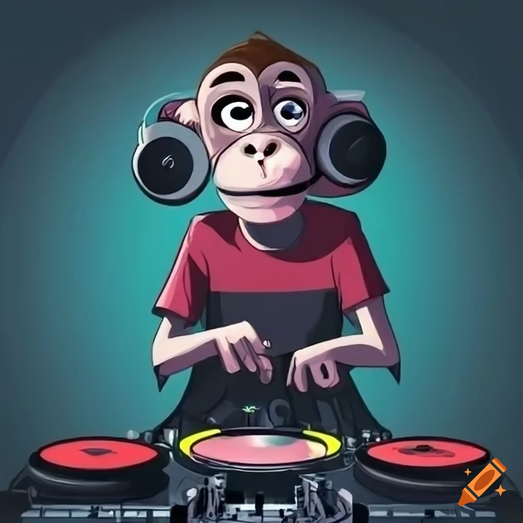 Monkey dj on Craiyon