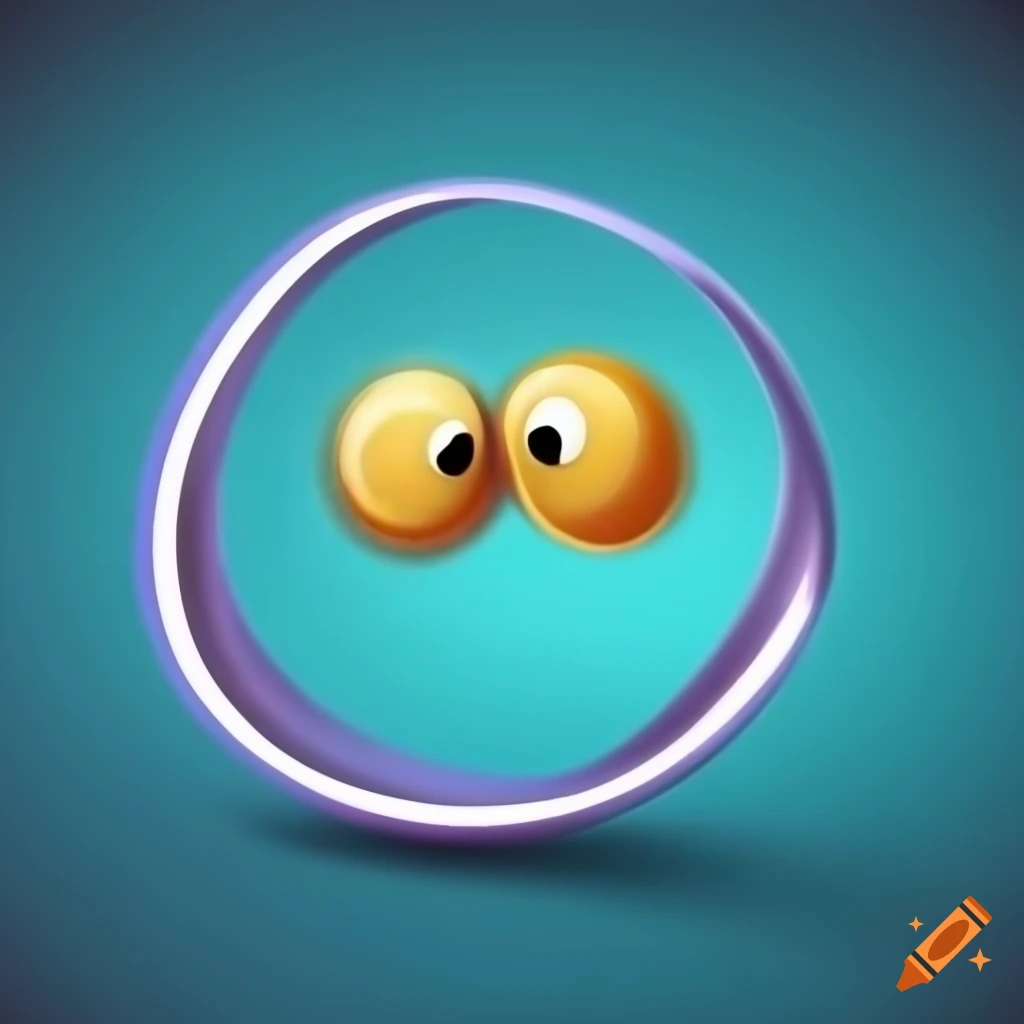 Cartoon mobius strip forming a smiling face on Craiyon