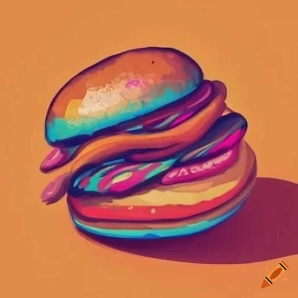 Bold lines food coloring book cover on Craiyon