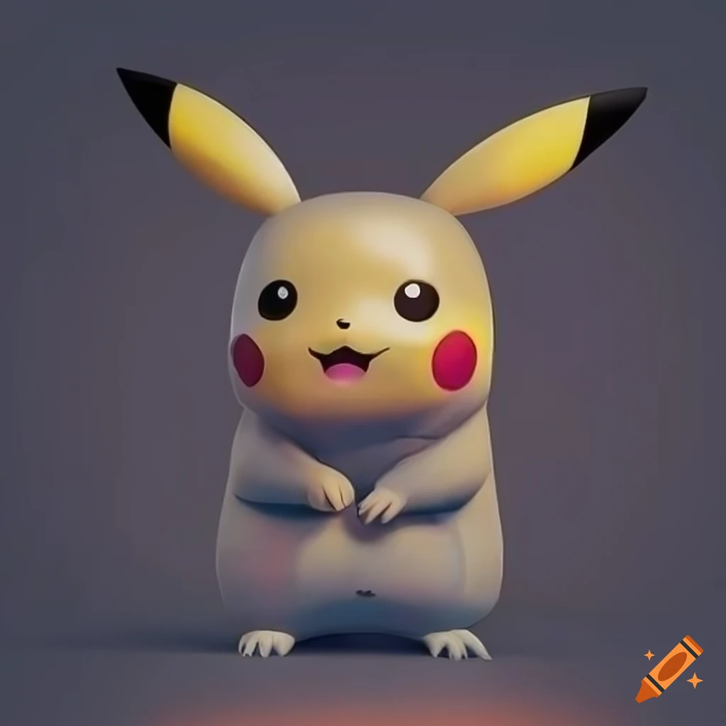 Futuristic pikachu design on Craiyon