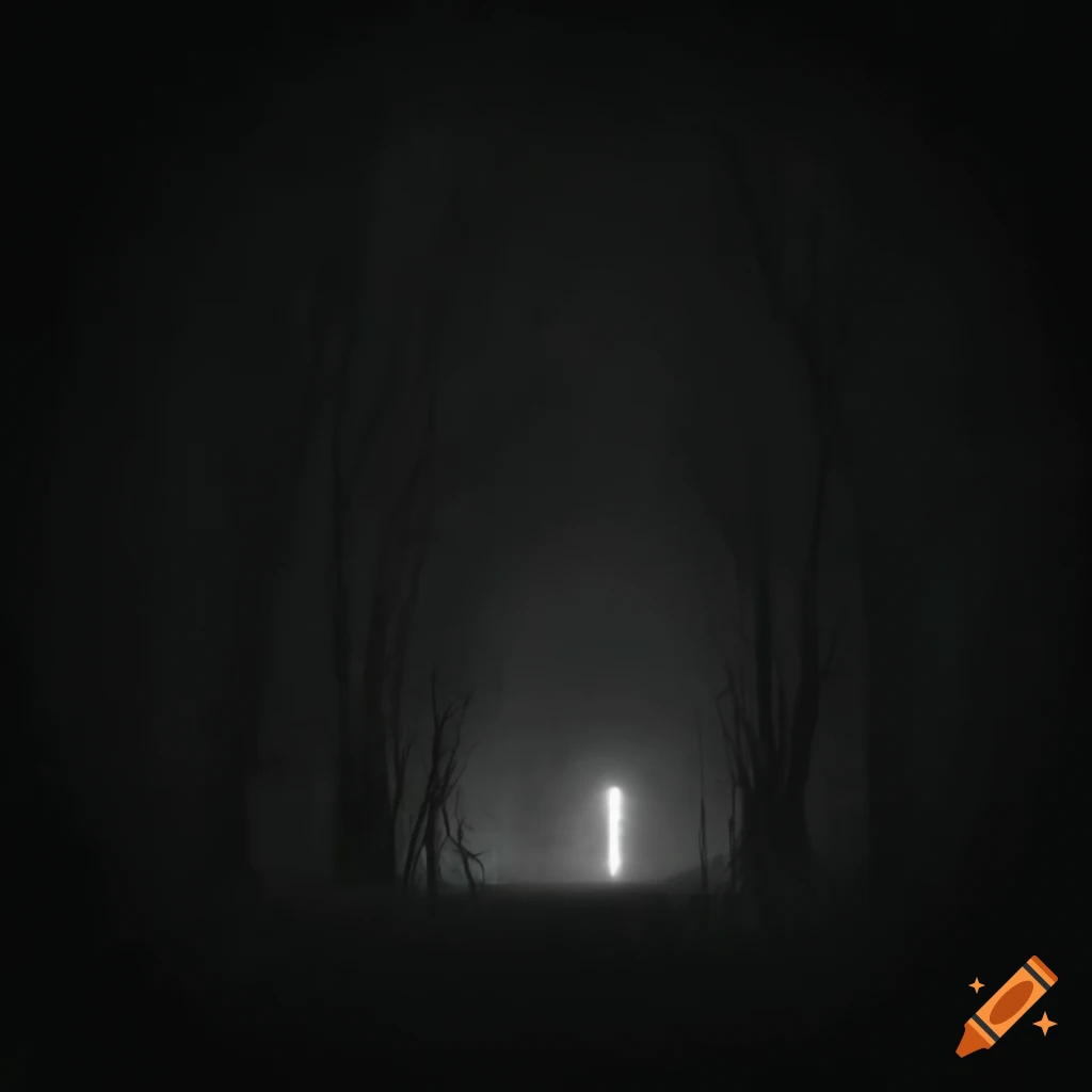 Isolated dark path through loneliness in abyss on Craiyon