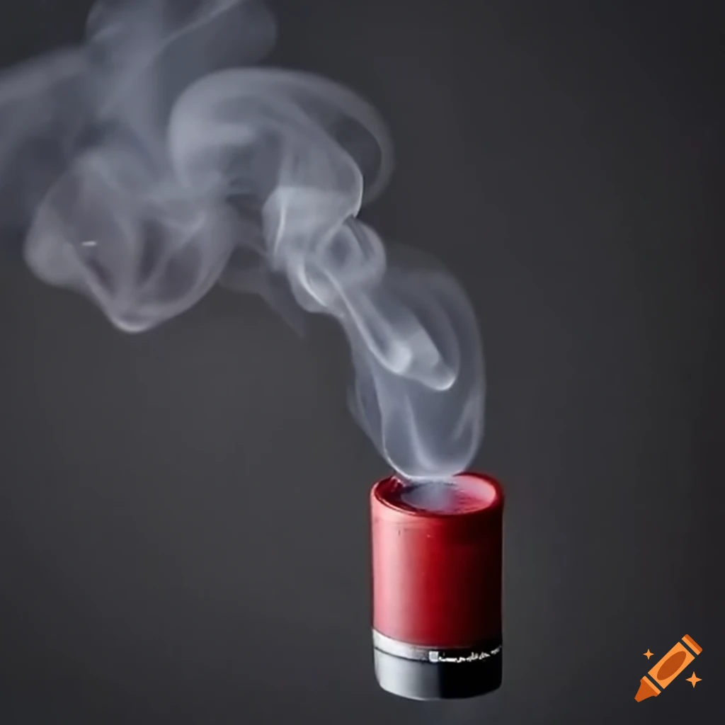 Red smoke and flame tube with added end cap on Craiyon