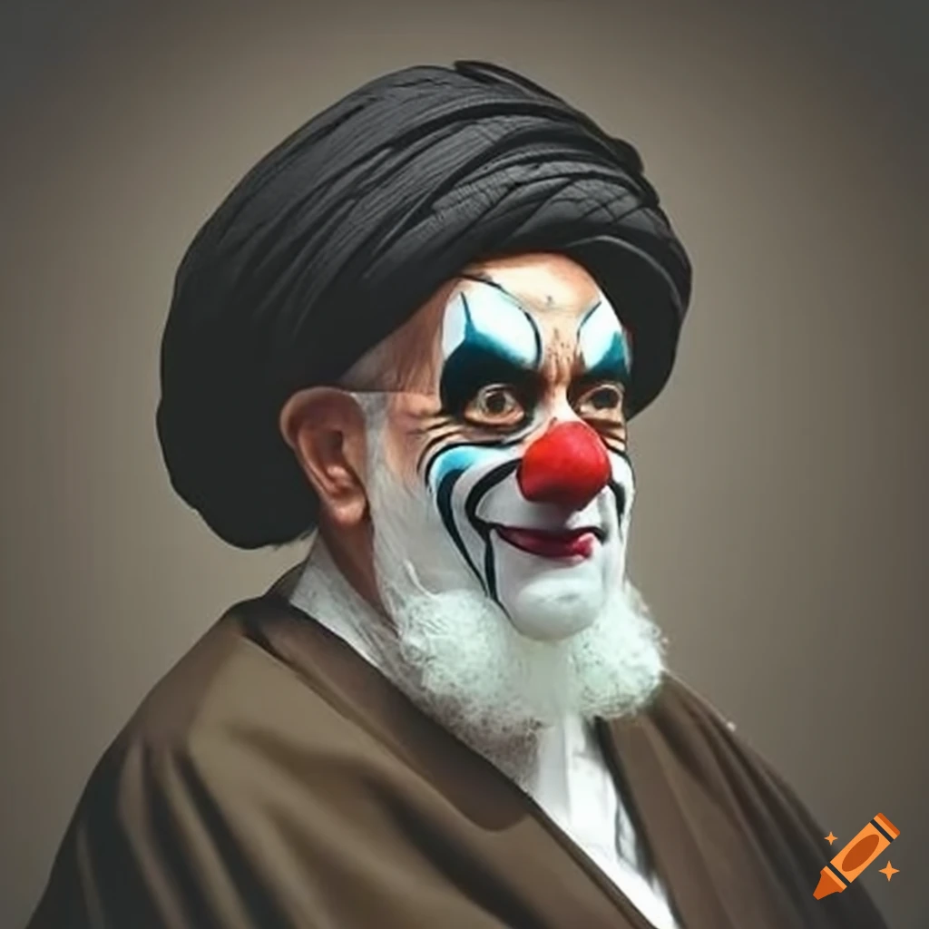 Ayatollah of iran with unique makeup style on Craiyon