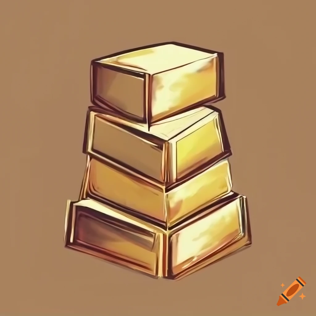 Gold bar logo design on Craiyon