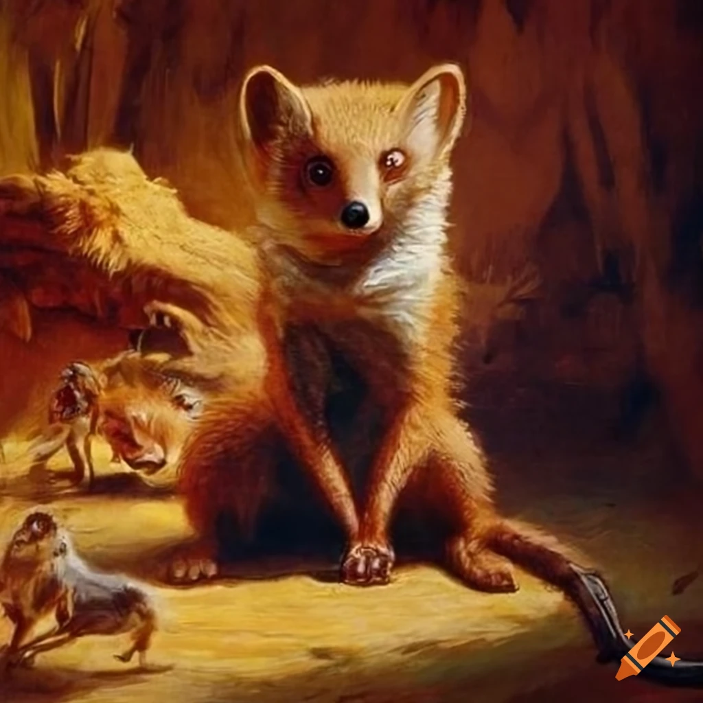 Star Fox Mongoose painting by Norman Rockwell and James Gurney on Craiyon