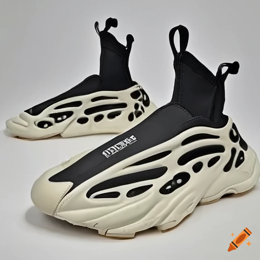 Futuristic yeezy 700 v3 adidas ski boot slip-on sneaker in a side view ...