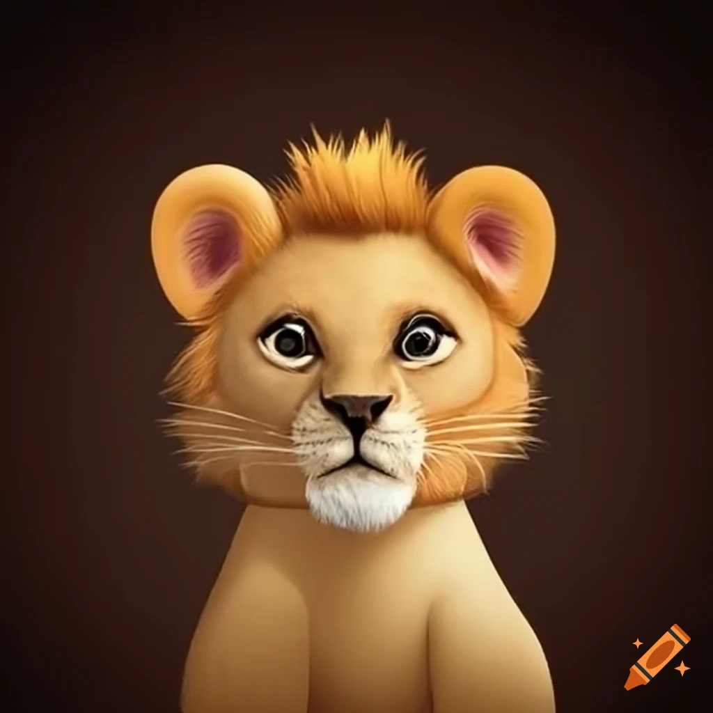 Cute lion on Craiyon