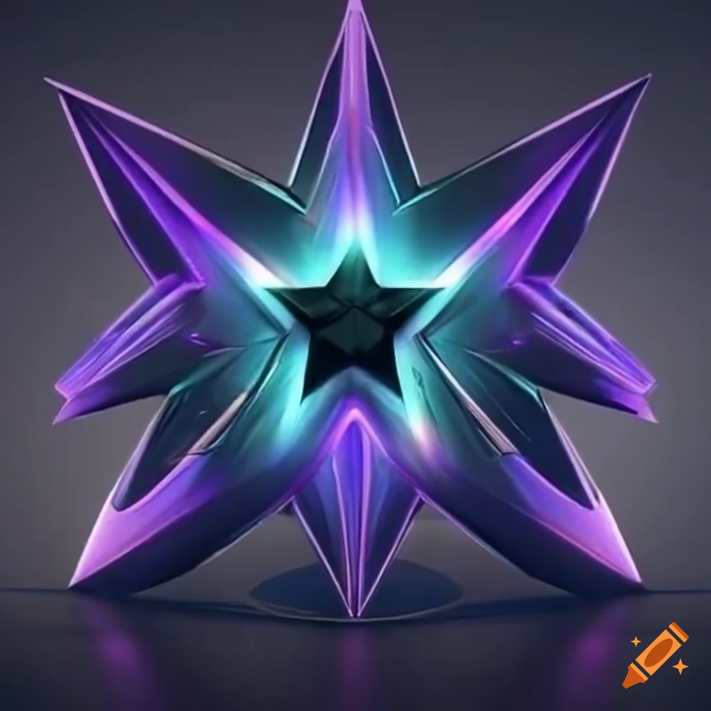 Breathtaking 3d star design for creative gaming animation studio on Craiyon