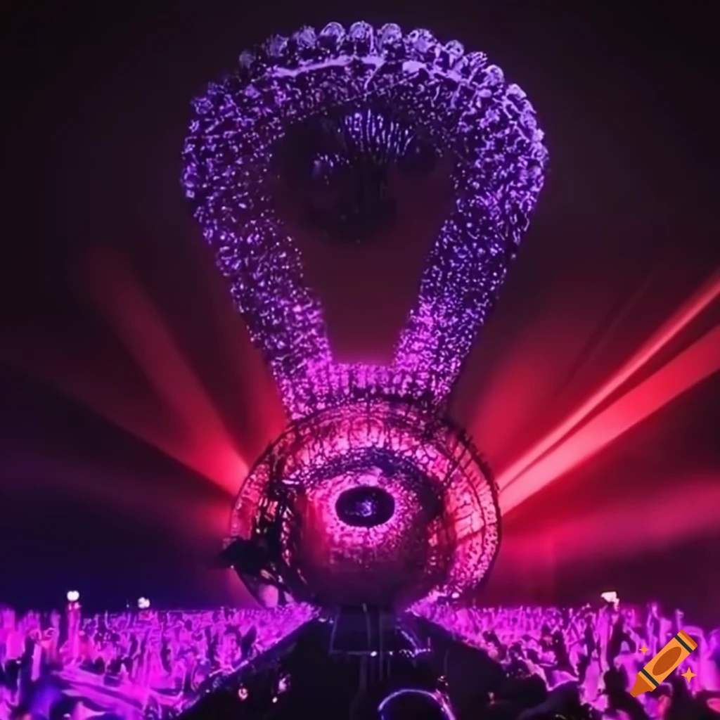 Outdoor rave party at the M25 Orbital motorway on Craiyon