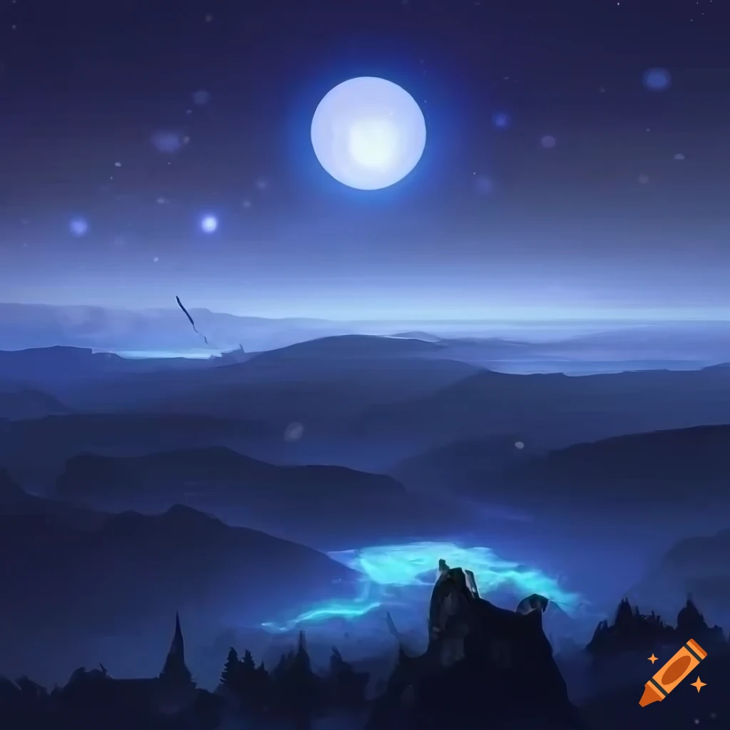 Midnight fantasy art in 8k ultra hd resolution on Craiyon