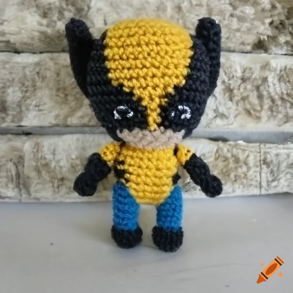 Wolverine figure in amigurumi style on Craiyon