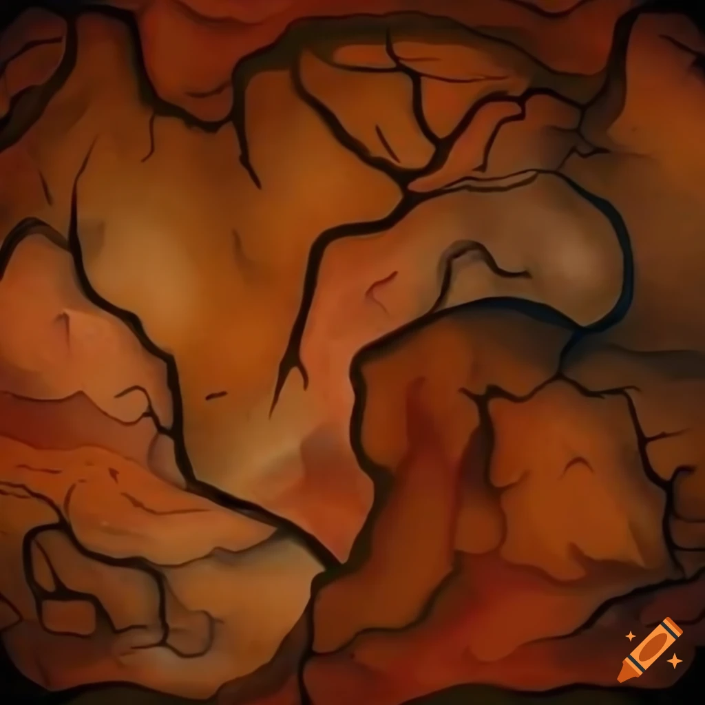 Seamless hand-painted cave texture on Craiyon