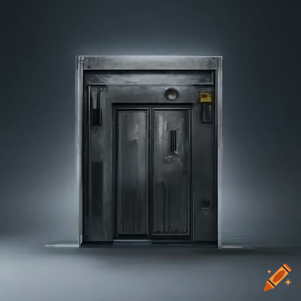 Large rectangular metal machine with door and controls on Craiyon