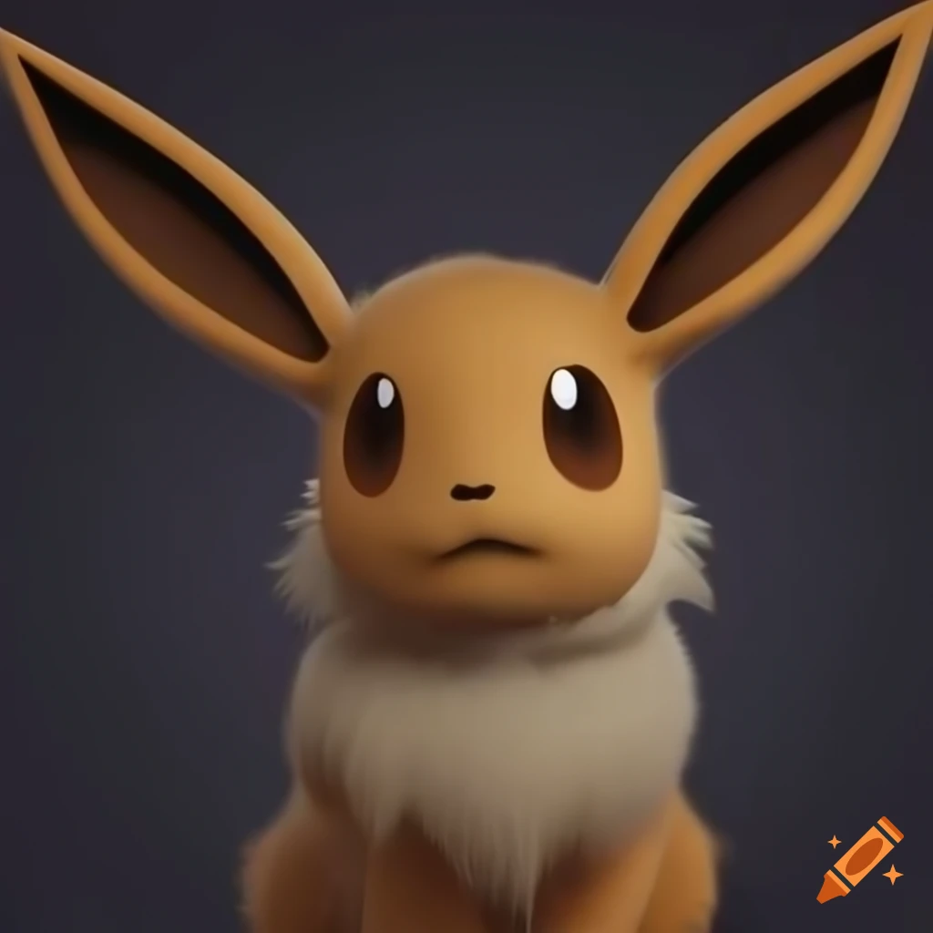 Hyperrealistic and hyperdetailed 3D render of Eevee on Craiyon