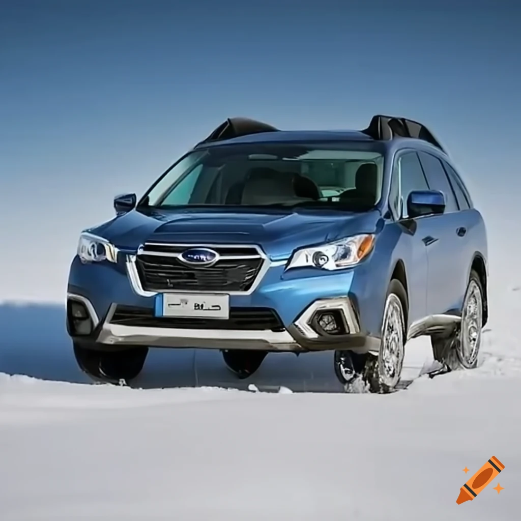 2016 subaru outback driving in the snow on Craiyon