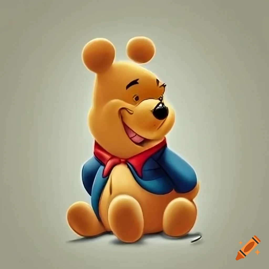 Winnie the Pooh dressed in a business suit on Craiyon