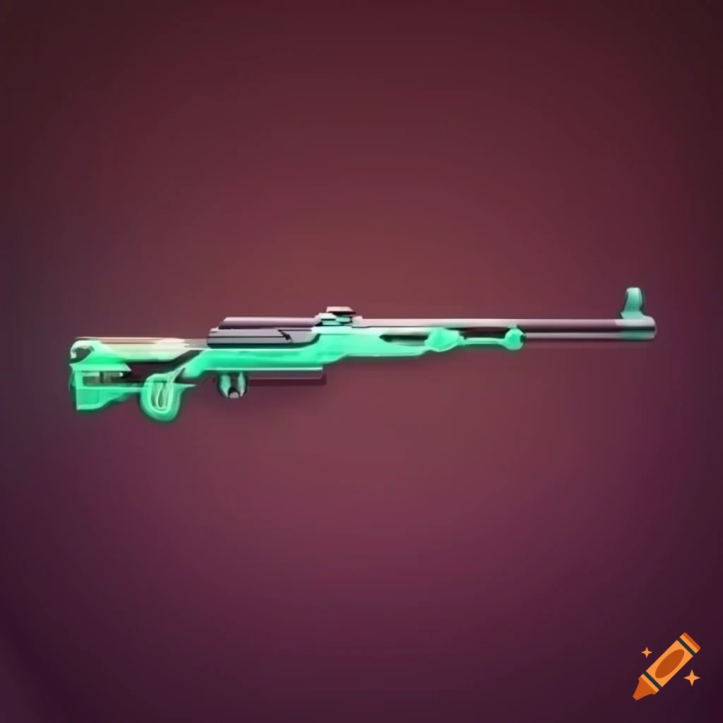 Stylized futuristic weapon resembling an M1 Garand rifle on Craiyon