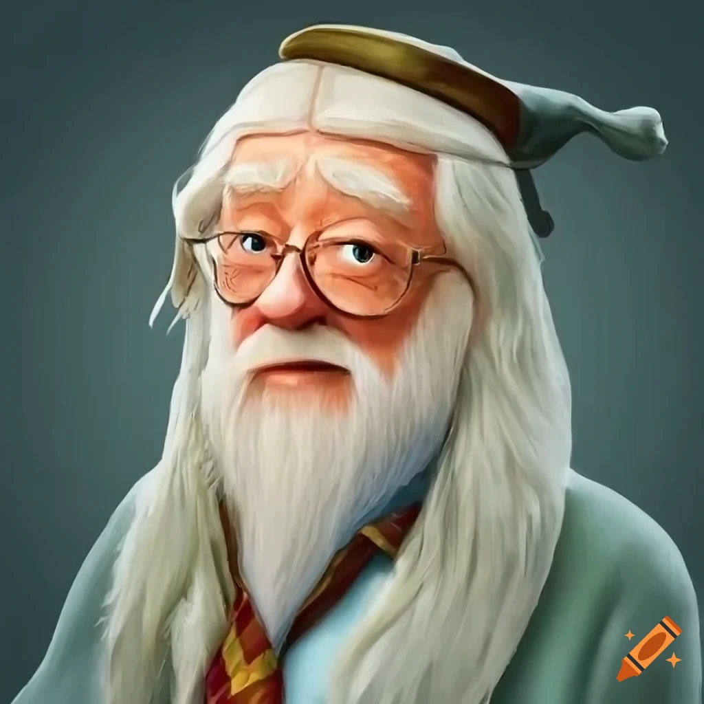 Happy old wizard character reminiscent of Dumbledoor from Harry Potter ...