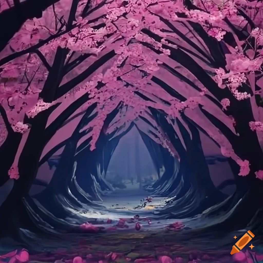 Sakura forest on Craiyon