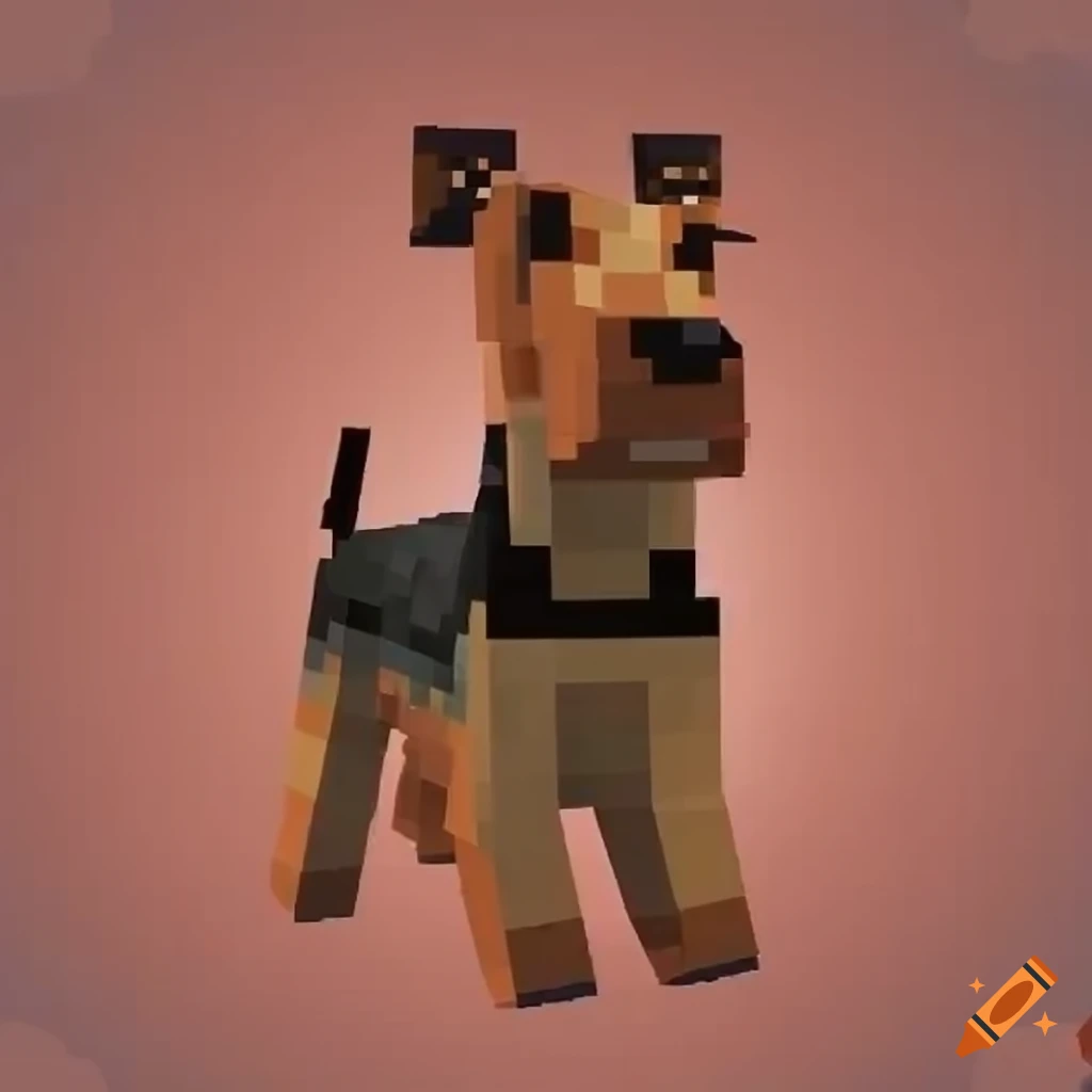 Minecraft airedale terrier on Craiyon