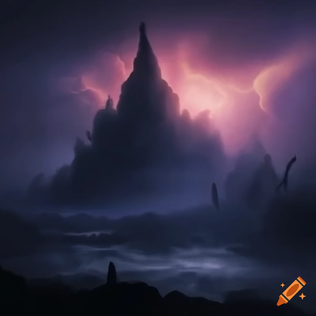 Darkness stirring - the birth of the storm cloud empire on Craiyon