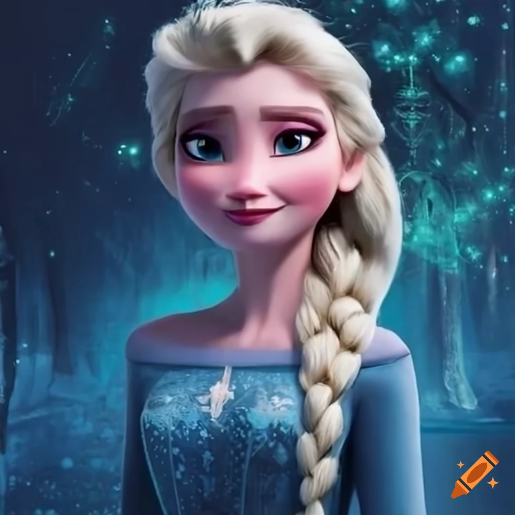 Frozen 2 elsa character on Craiyon