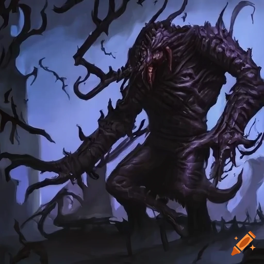 Big scary eldrazi processor in black fantasy art on Craiyon