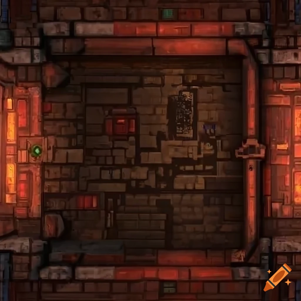 Doom2-like panel texture for a cyberpunk dungeon wall on Craiyon