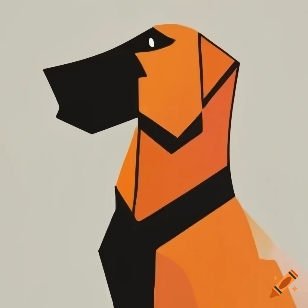Cubist-style abstract artwork of a dog on Craiyon