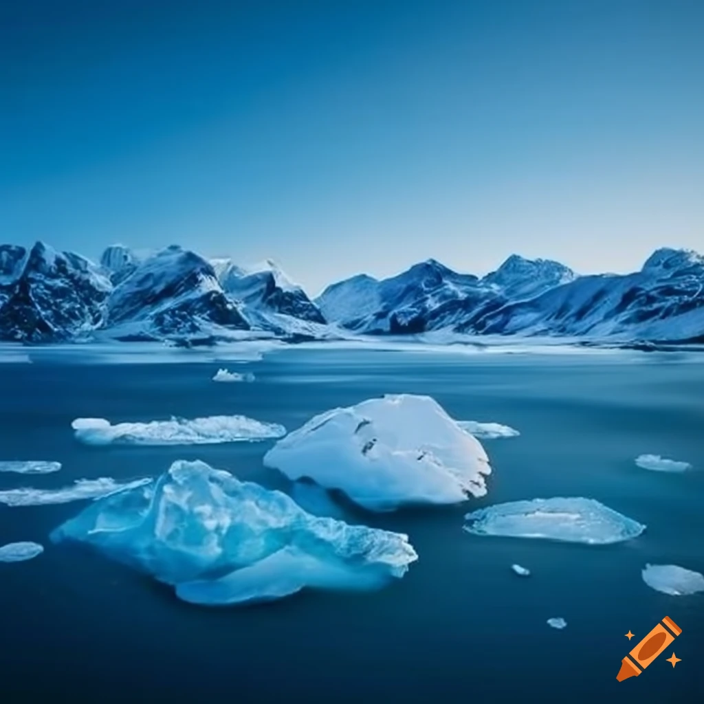Ice landscape on Craiyon