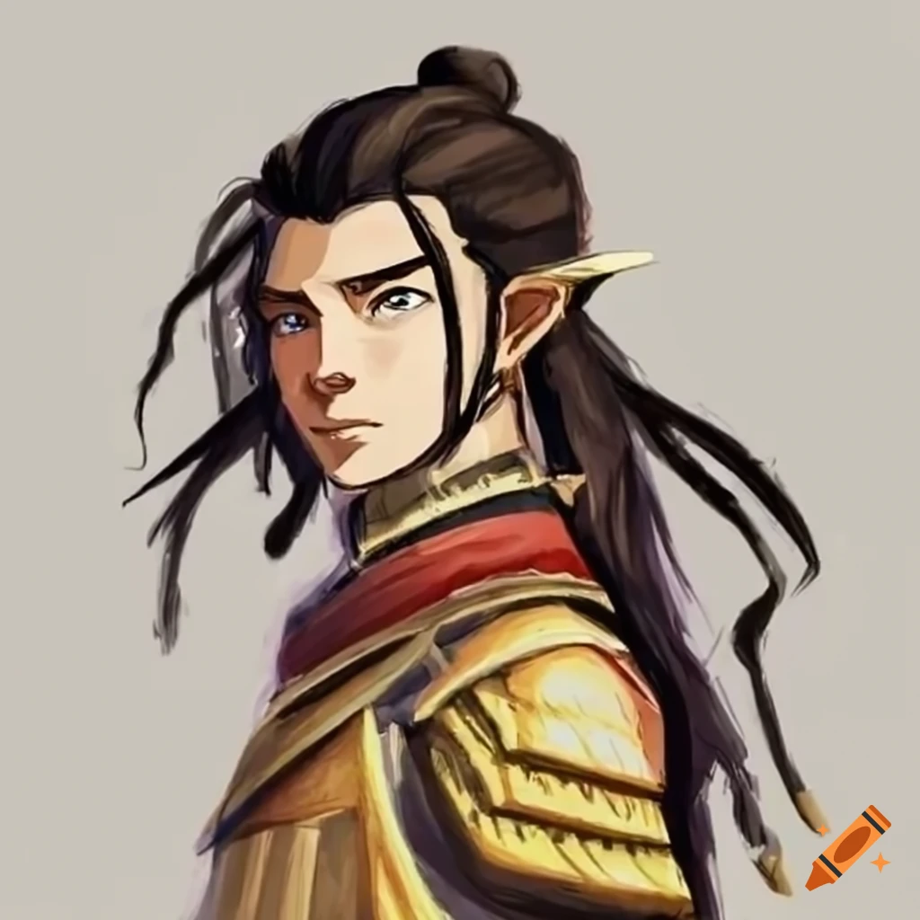 Warrior mage character inspired by avatar the last airbender in golden ...