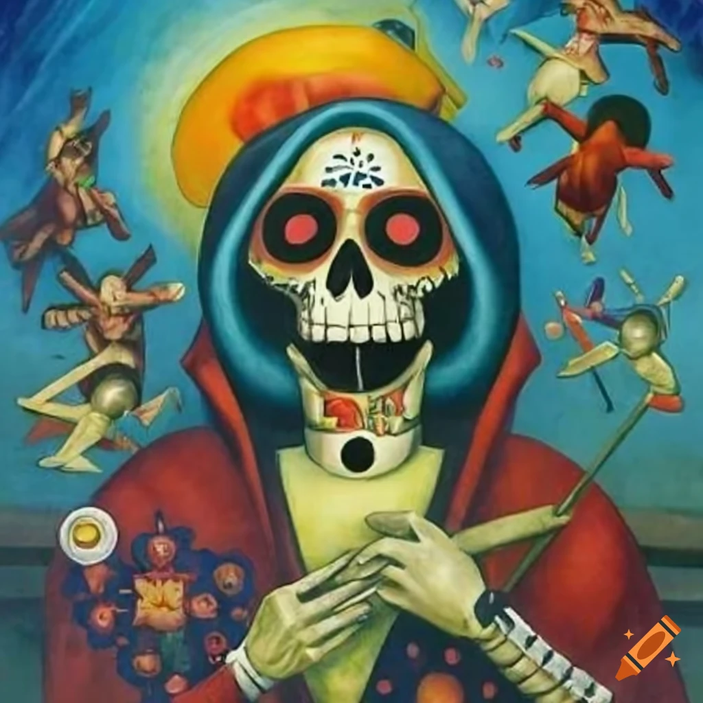 Santa muerte voodoo loa lithograph by willi sitte and diego rivera on ...