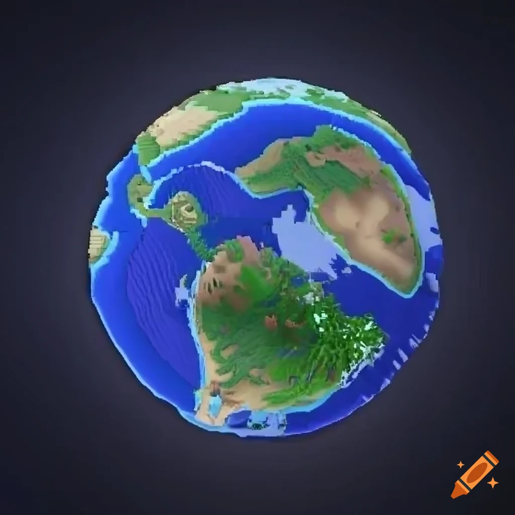 Viewspace of earth in minecraft on Craiyon