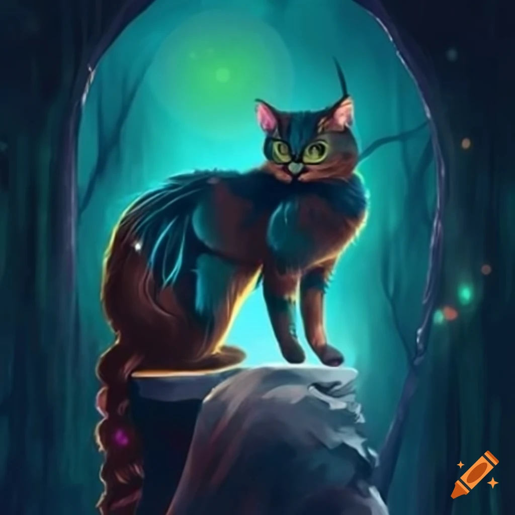Mystical cat on Craiyon