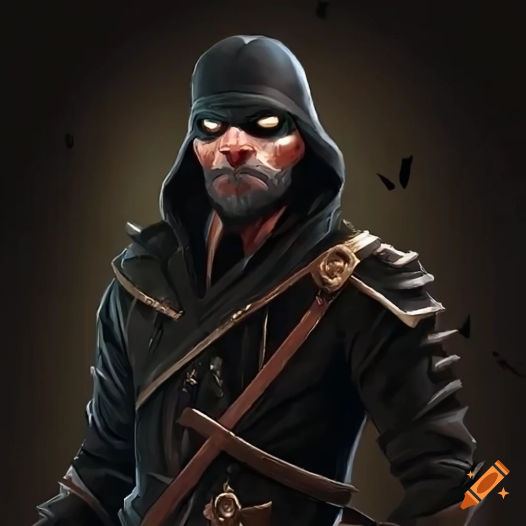 Thief character illustration on Craiyon