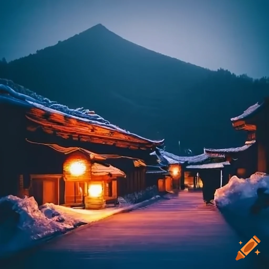 Traditional japanese village on Craiyon