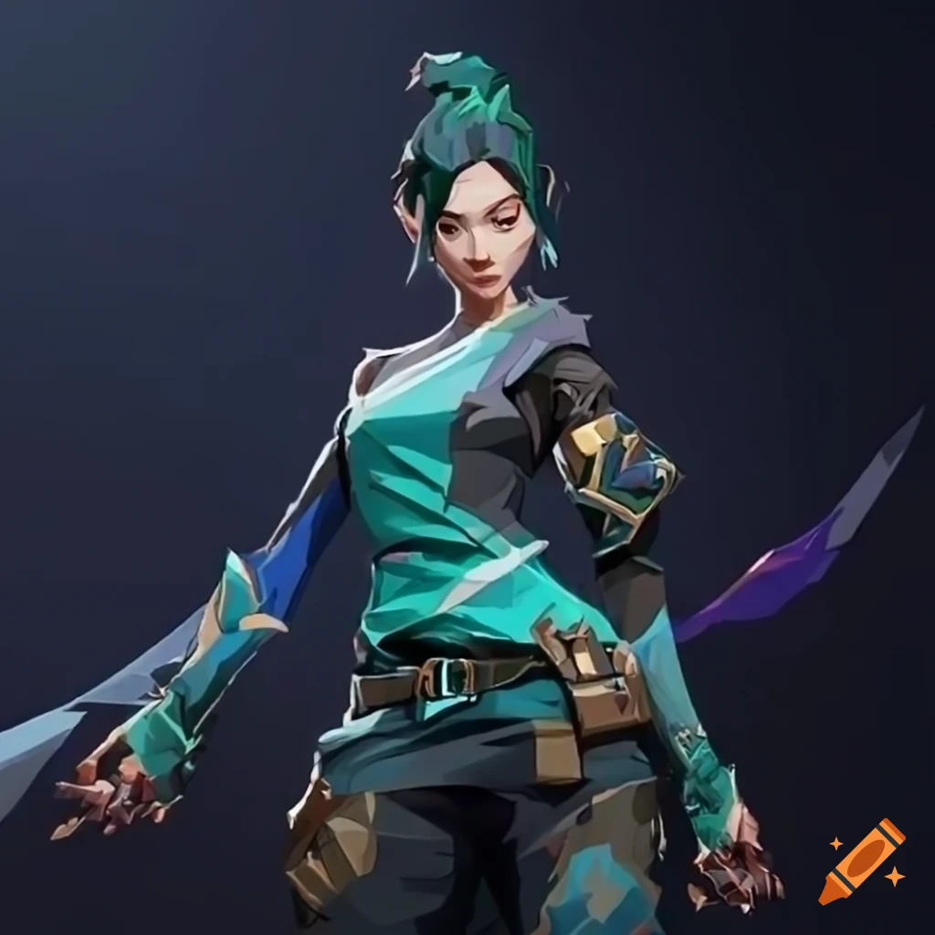 Sage character from Valorant in Kazakh style with high details and 4K ...