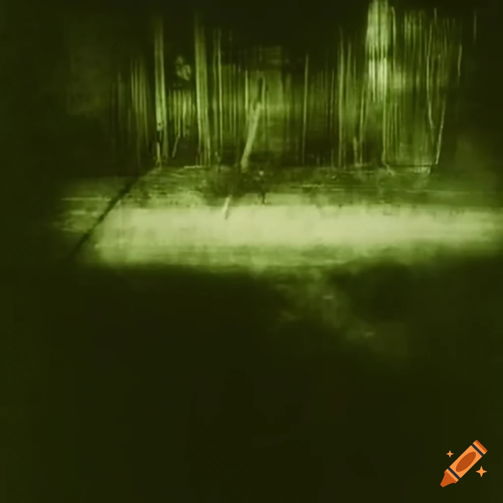 Vintage gothic horror film scene with a demonic presence on Craiyon