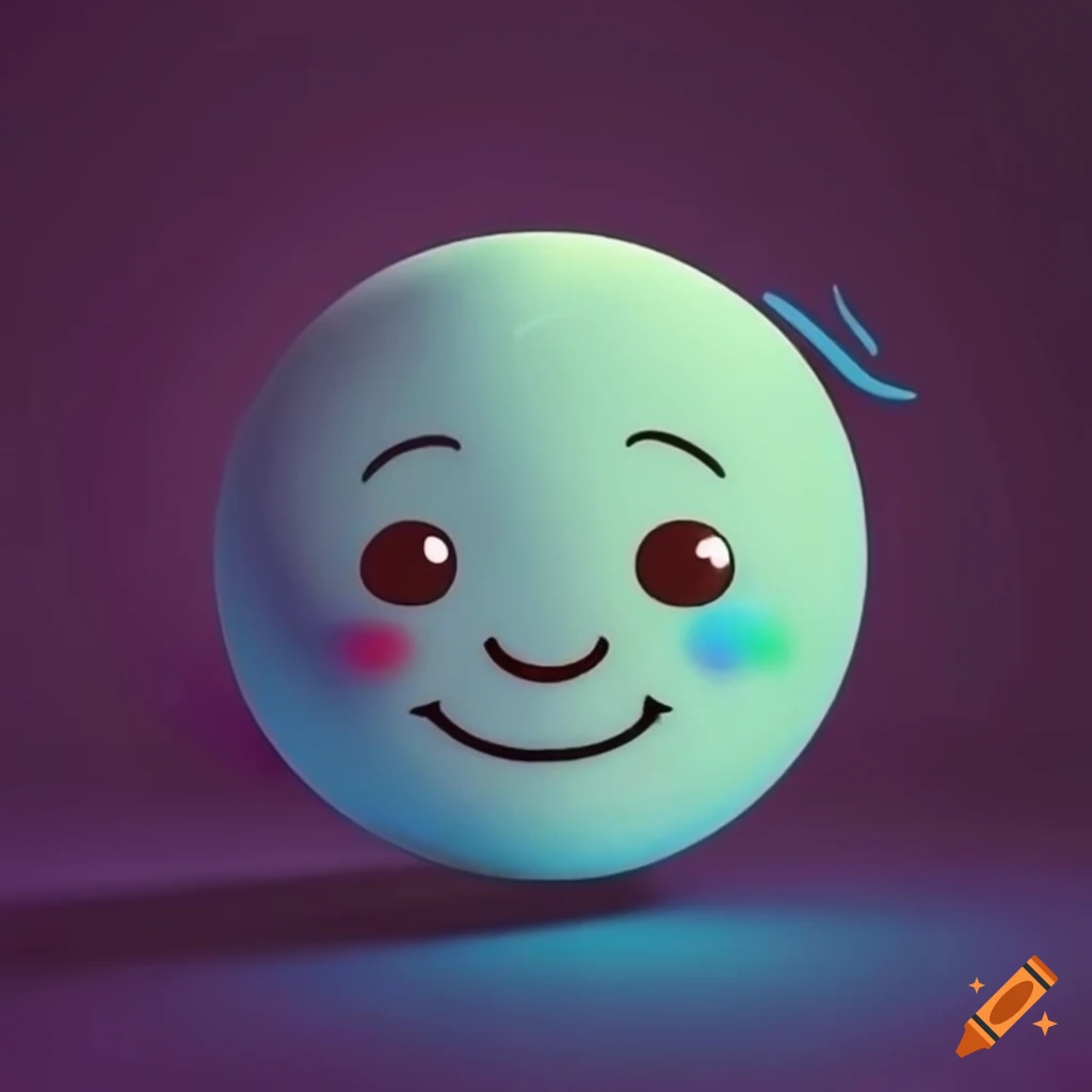 Smiling moon with a cute expression on Craiyon