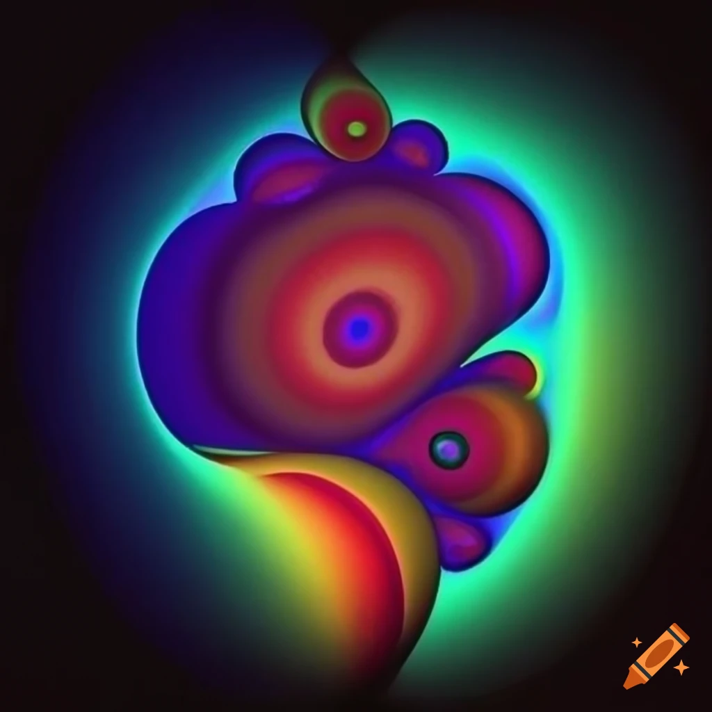 Abstract trippy shapes on Craiyon