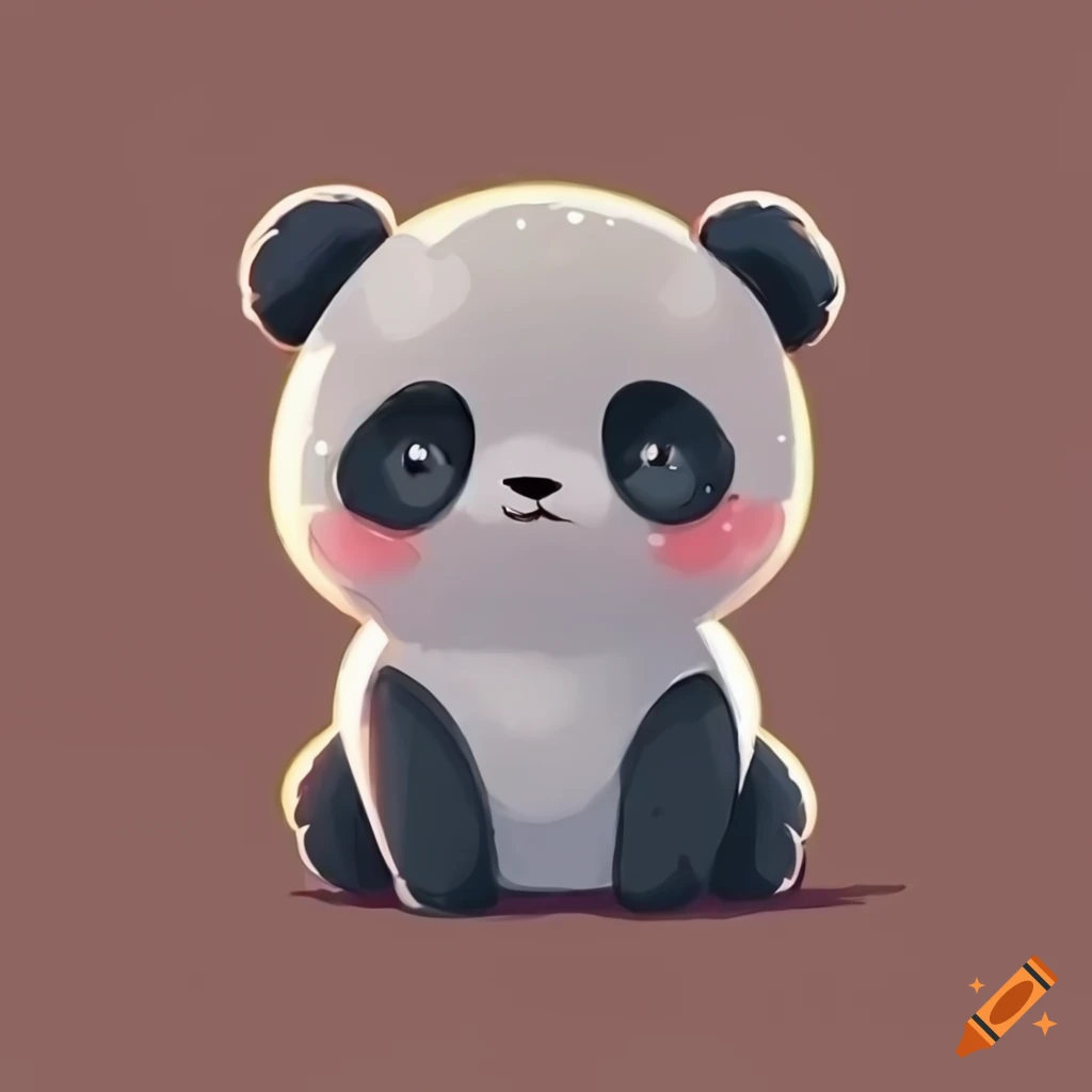 Chubby and cute panda on Craiyon