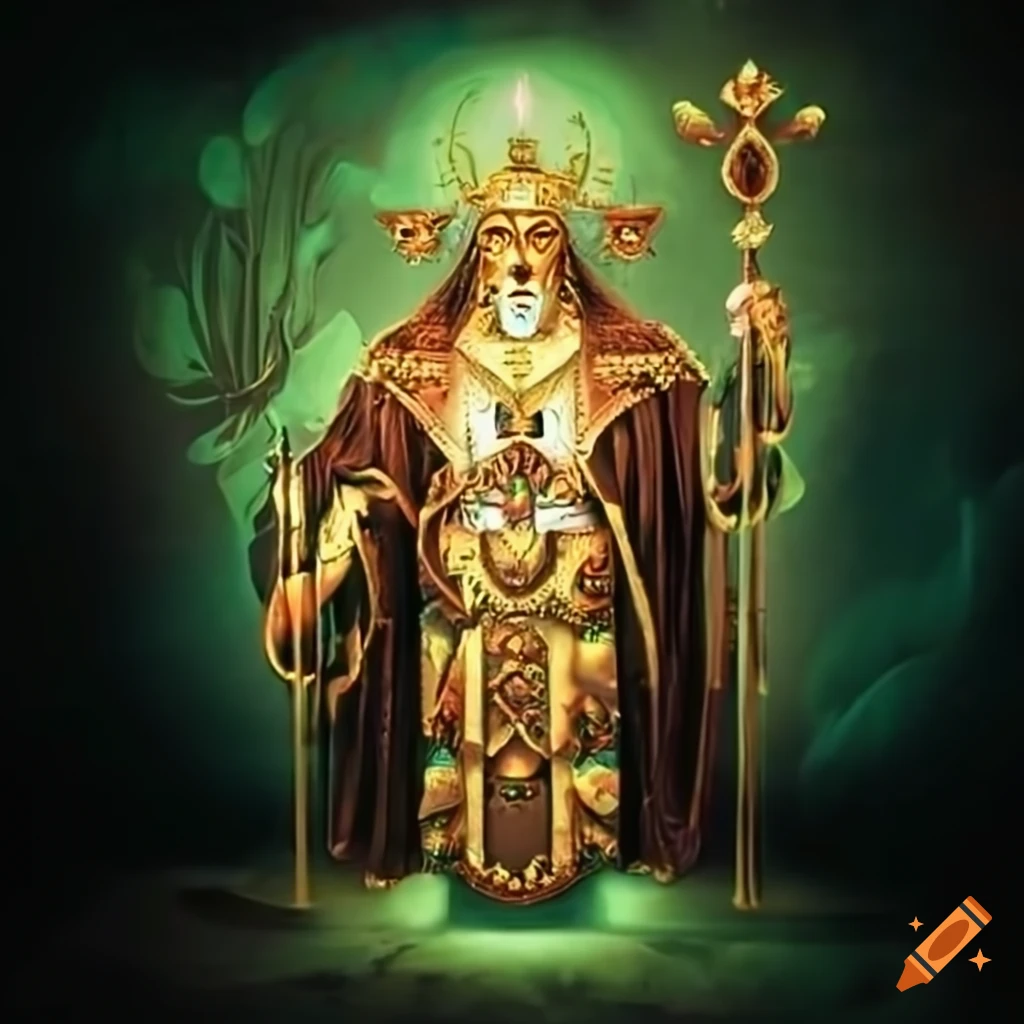 Lithuanian god of luck statue on Craiyon