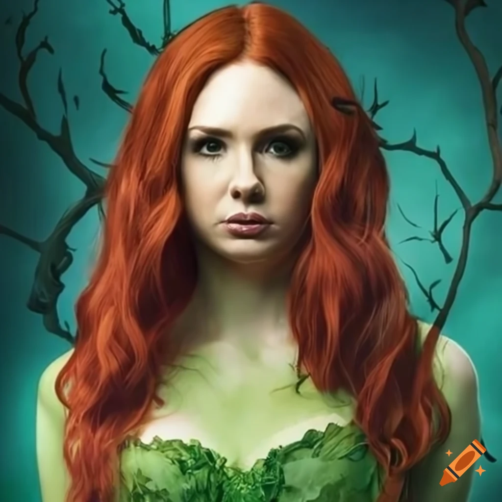 Karen gillan portraying poison ivy character on Craiyon