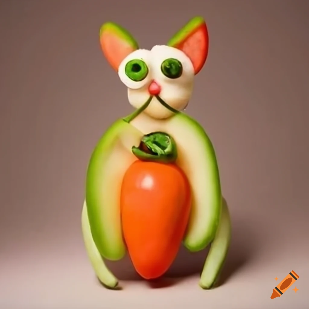 Cat made of vegetables on Craiyon