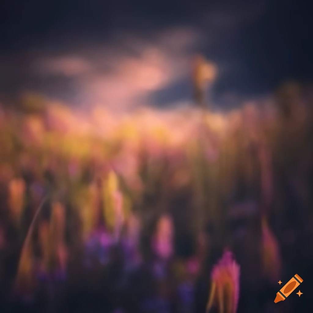 Ethereal flower field in the summertime in the deep south on Craiyon