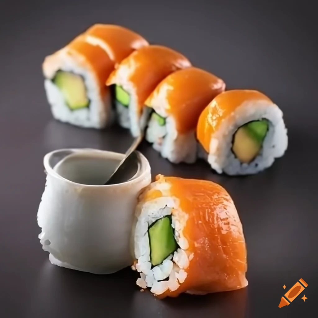 Sushi rolls on Craiyon