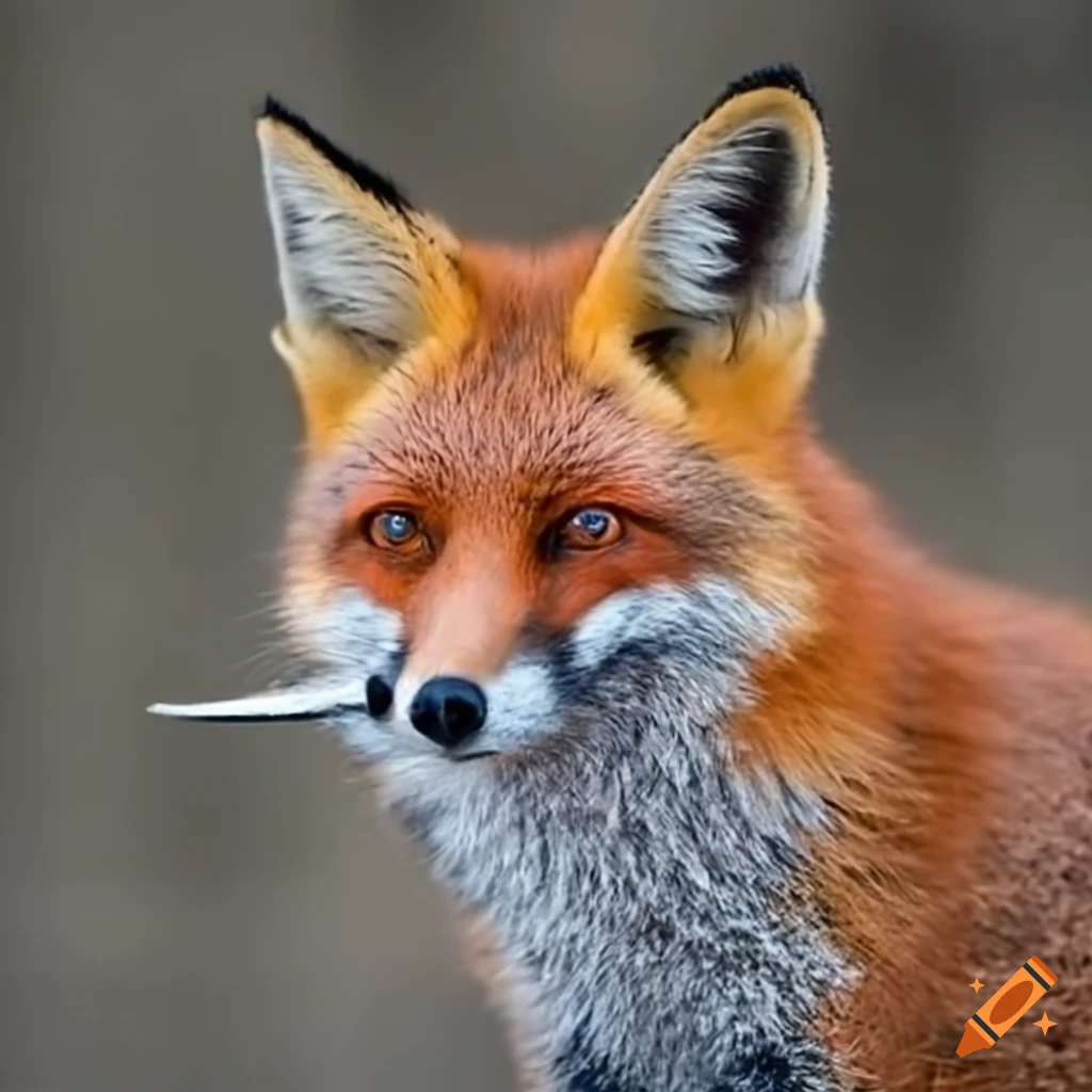 Fox with a mustache on Craiyon